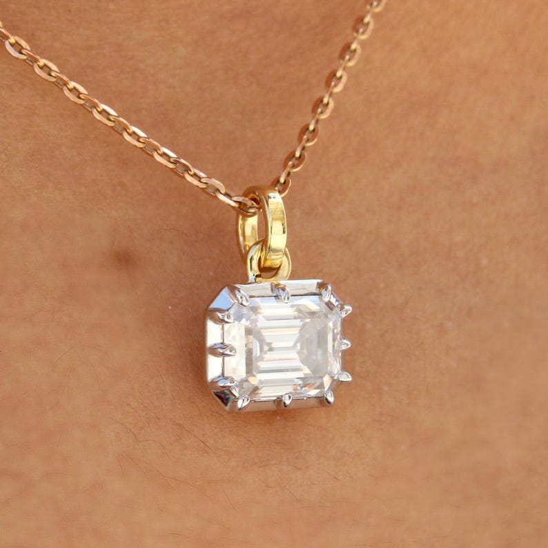 Georgian Style Cut Down Button Back Diamond Pendant, IGI Emerald Lab ...