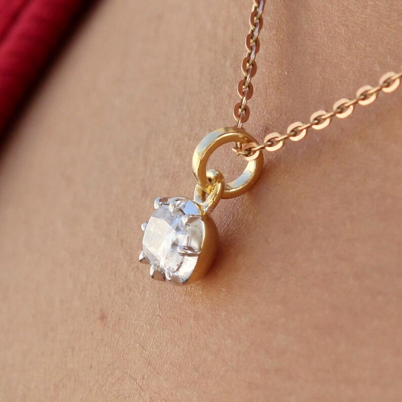 Georgian Style Cut Down Button Back Diamond Pendant, IGI Lab Grown ...