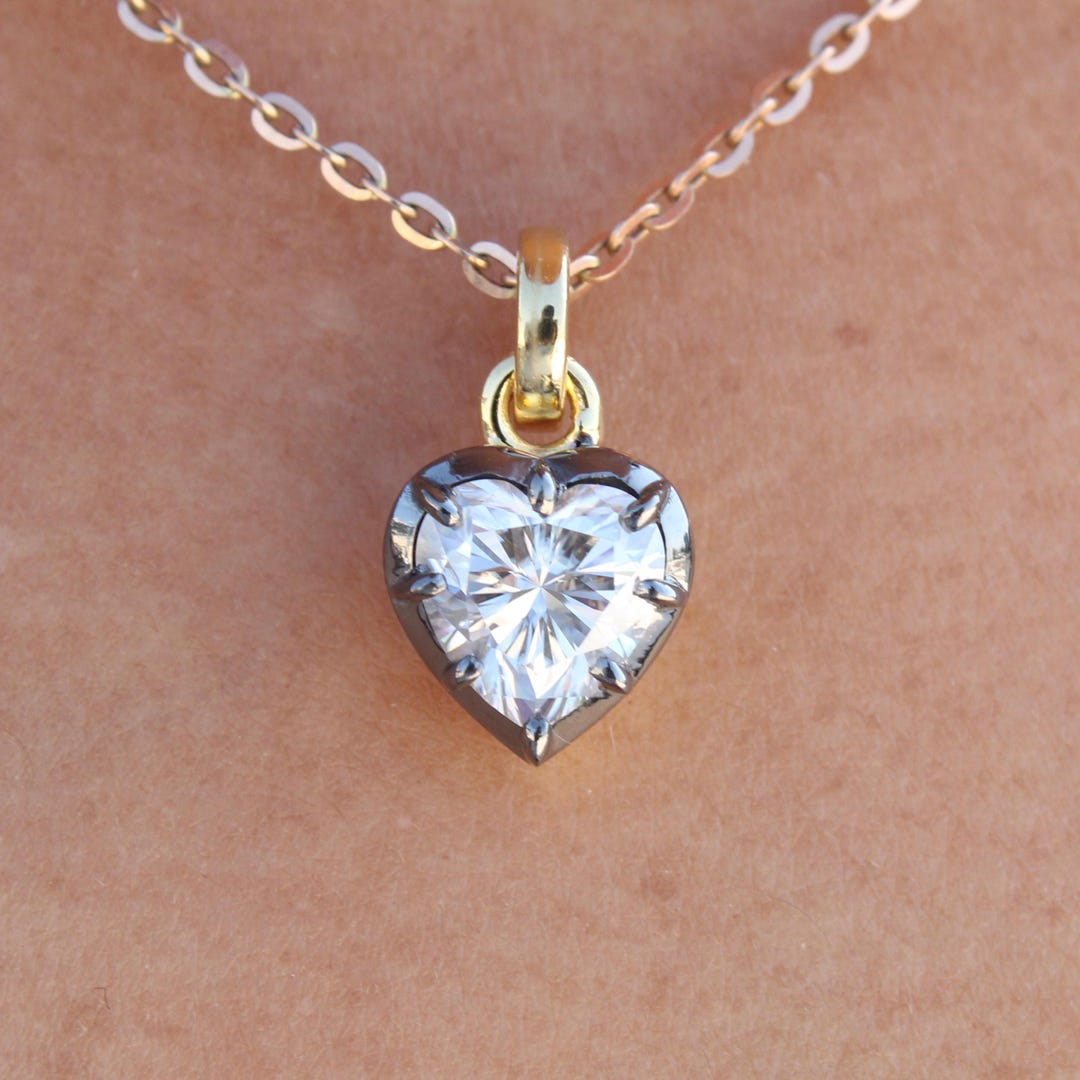 Georgian Style Cut Down Button Back Diamond Pendant, IGI Lab Grown ...