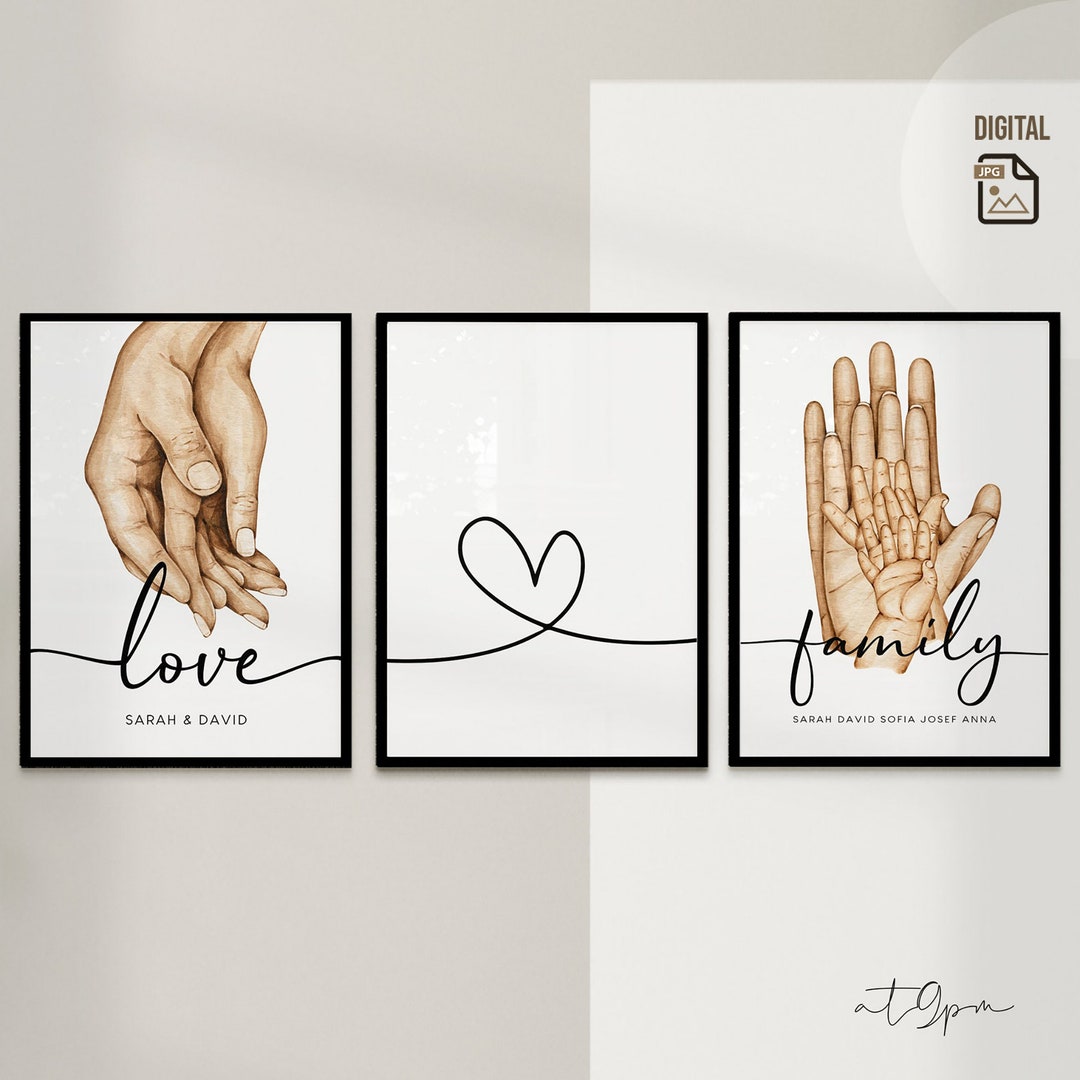 Digital Download Personalized Posters With Names Family Posters Wall ...
