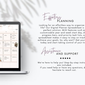 Digital Planner Spreadsheet Google Sheets, Daily to Do List, Daily ...