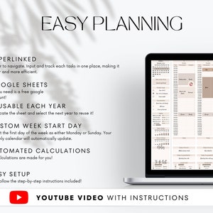 Digital Planner Spreadsheet Google Sheets, Daily to Do List, Daily ...