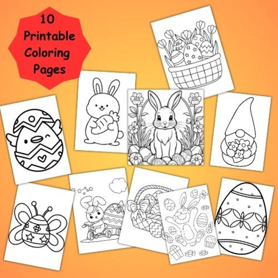 Easter Activity Pack | Cute Coloring Pages and Animal Name Game for ...