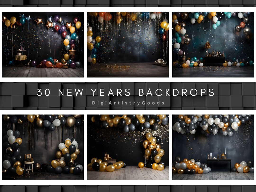 30 New Years Digital Backdrops, Photography, Photoshop Digital Backdrop ...