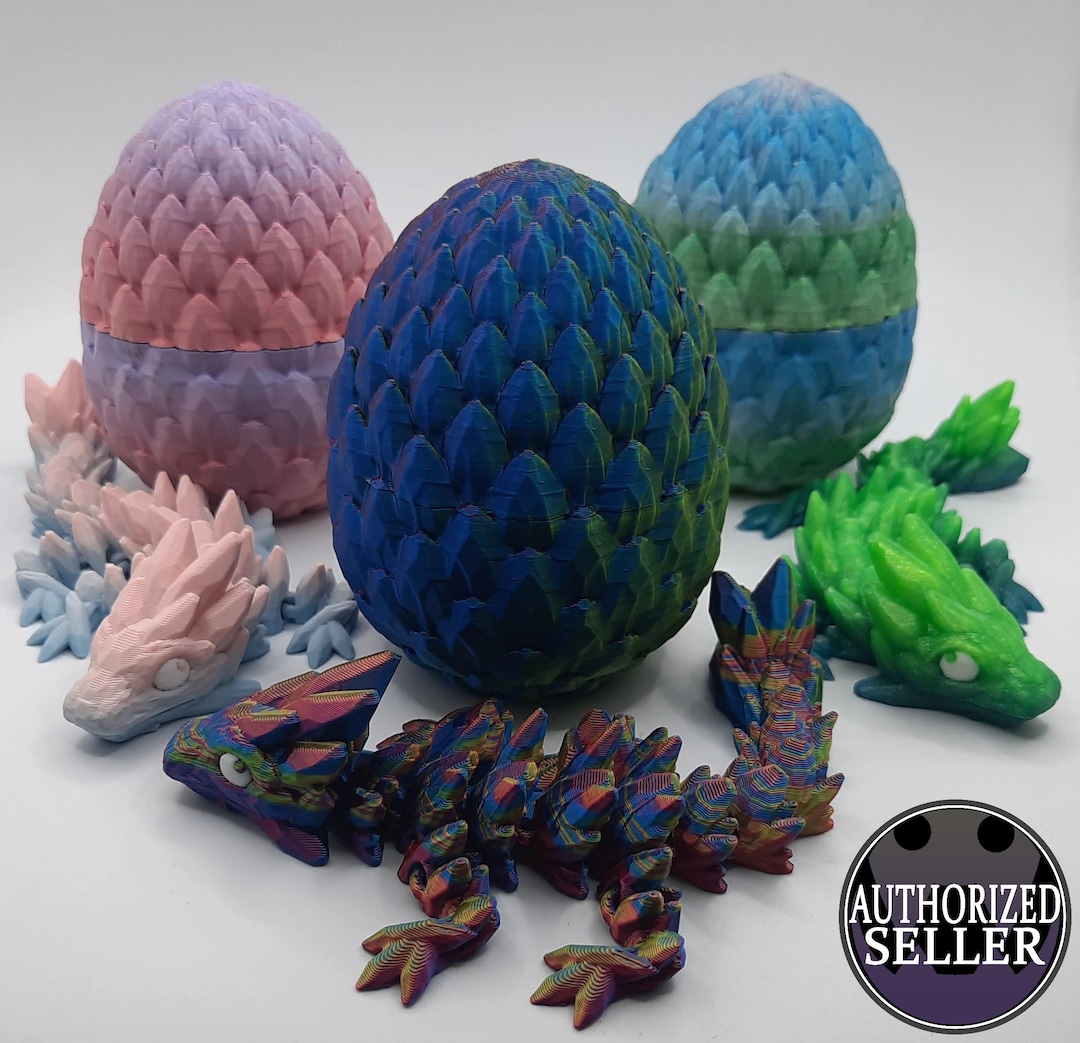 Mystery Dragon Egg Fidget Toy Cinderwing3d Gemstone Baby Dragon - Etsy