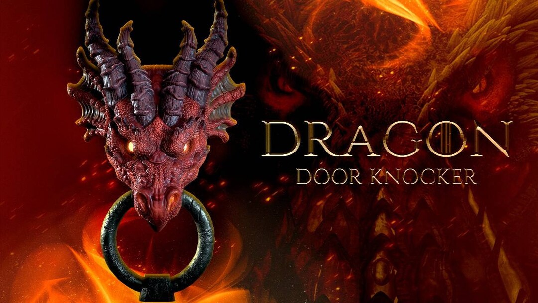 Dragon Door Knocker A Mythical Touch for Your Front Door - Etsy