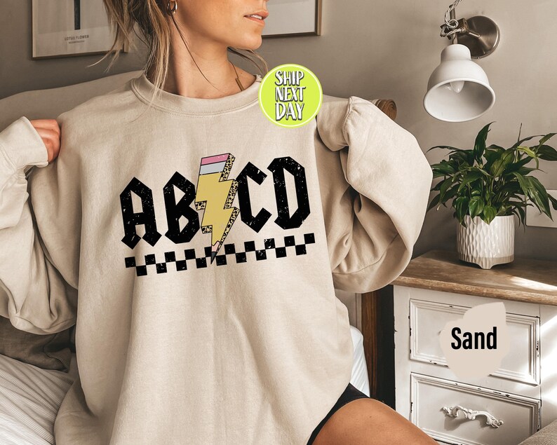 ABCD Kindergarten Sweatshirt, ABCD Kindergarten Shirt, Teacher Gift ...