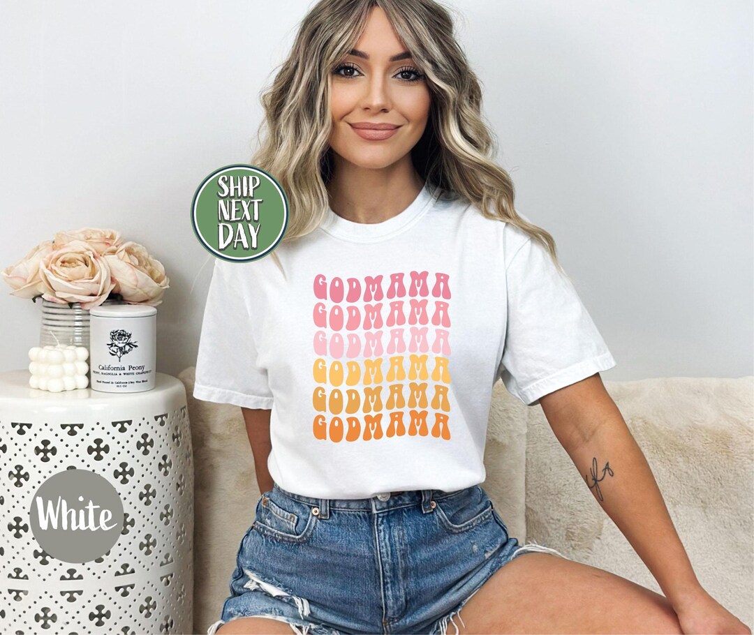 Retro Mothers Day God Mama Tshirt, Gift From Godchild, Gift for ...