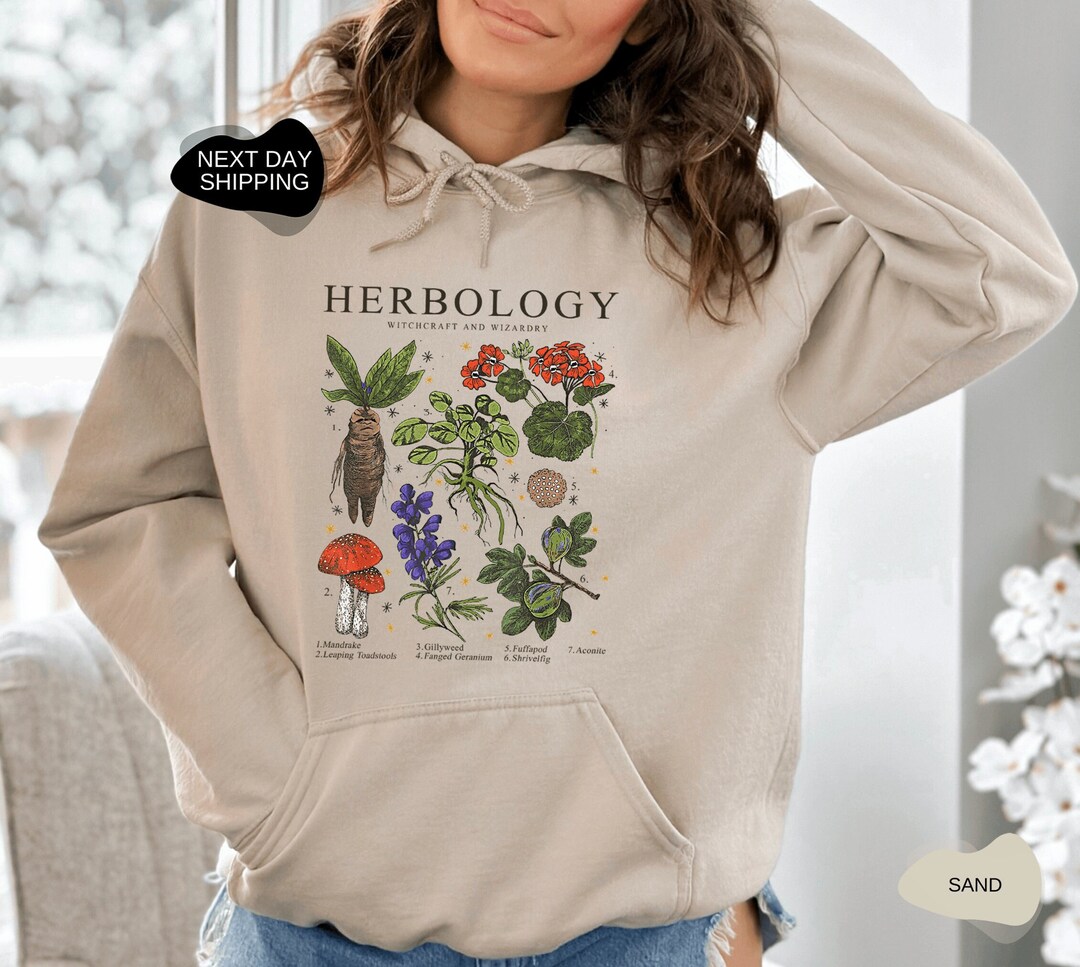 Herbology Hoodie, Herbology Plants Hoodie, Plants Hoodie, Plant Lover ...
