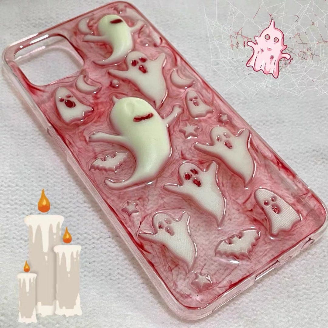 Ghost Phone Case for Halloween, Custom Luminous Phone Case,handmade ...