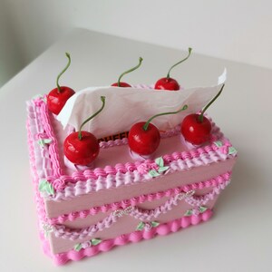Pink Cake Tissue Box,wood Tissue Box Cover,custom Cherry Tissue Box ...