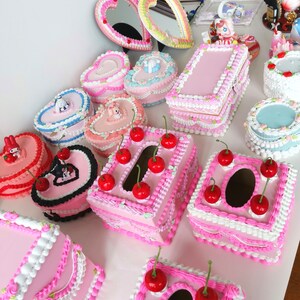 Pink Cake Tissue Box,wood Tissue Box Cover,custom Cherry Tissue Box ...