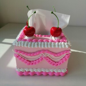 Pink Cake Tissue Box,wood Tissue Box Cover,custom Cherry Tissue Box ...