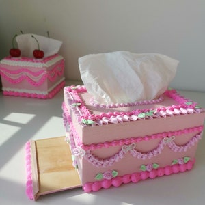 Pink Cake Tissue Box,wood Tissue Box Cover,custom Cherry Tissue Box ...