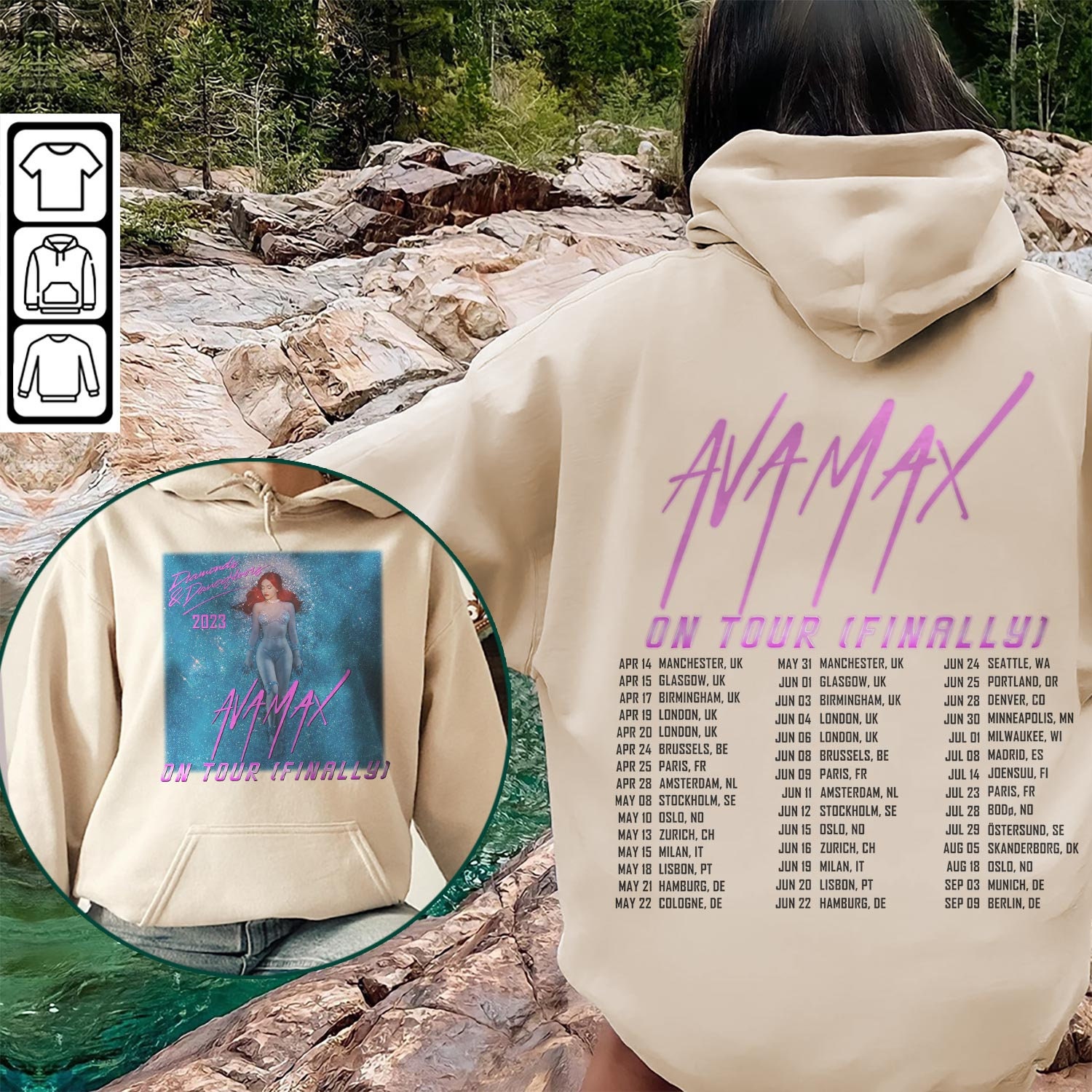 Ava Max Music Shirt, 2 Side Diamonds and Dancefloors Tour Finally ...