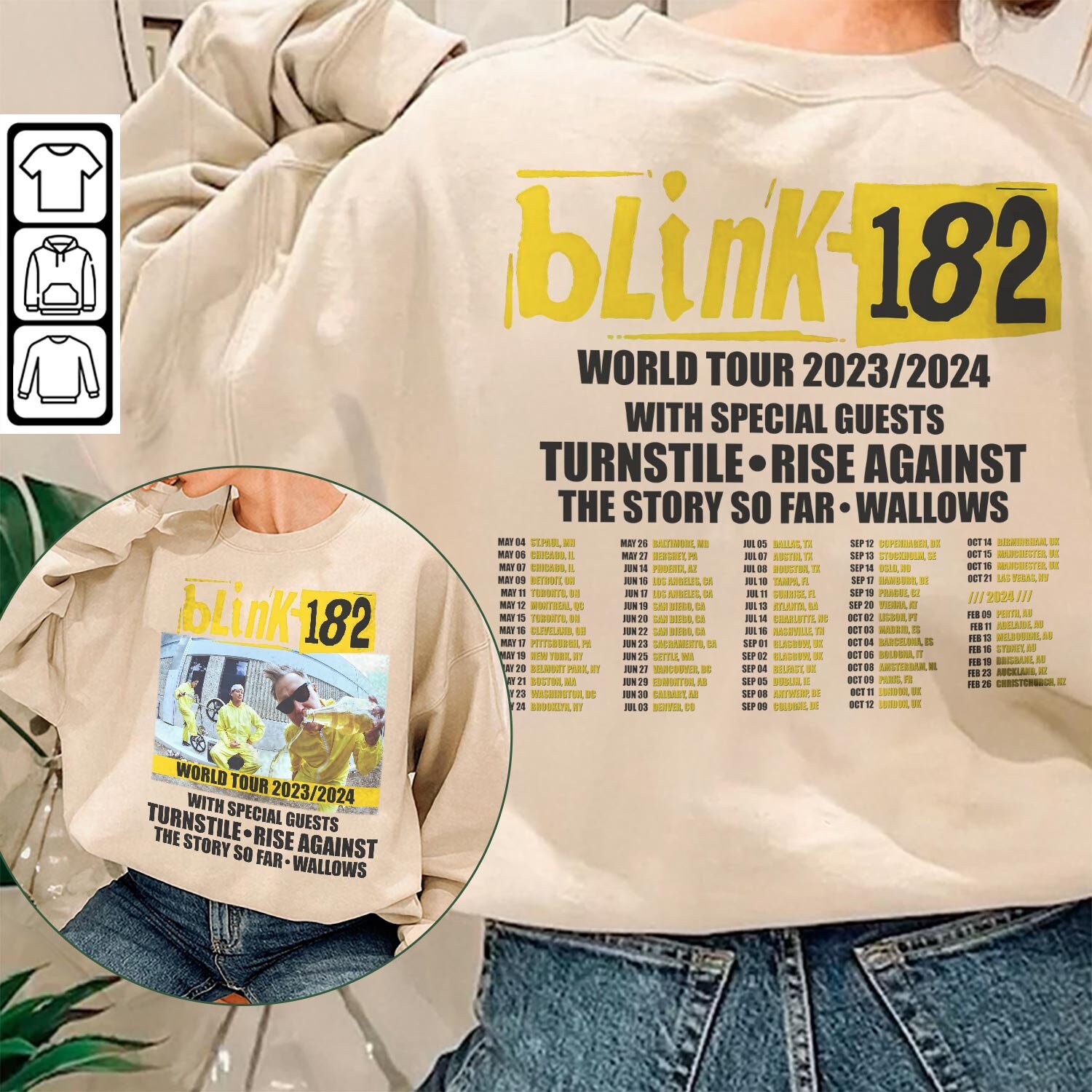 B182 Music Shirt, 2 Side B182 World Tour 2023 2024 sold by Persian | SKU 41451009 | Printerval