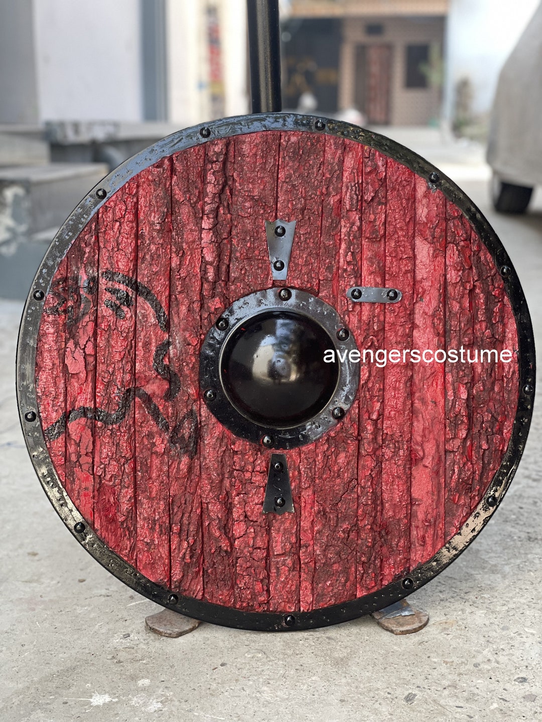 Handmade Viking Shield Ragnar Lothbrok's Genuine Battle - Etsy