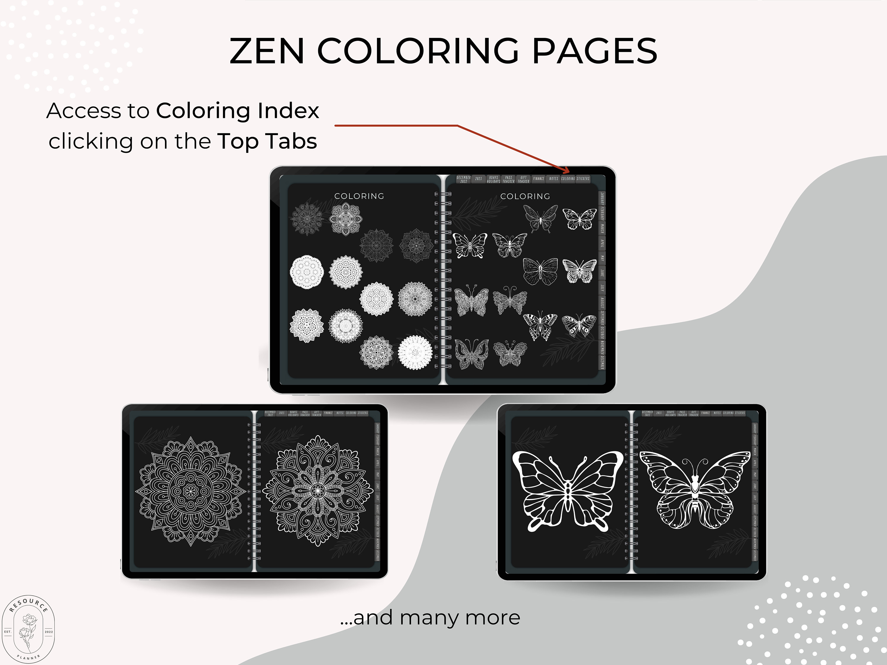 2023 Dated Dark Mode Digital Planner. Goodnotes Planner, Ipad ...