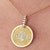 14K Real Solid Gold Dandelion Jewelry, Dainty Dandelion Flower Coin ...