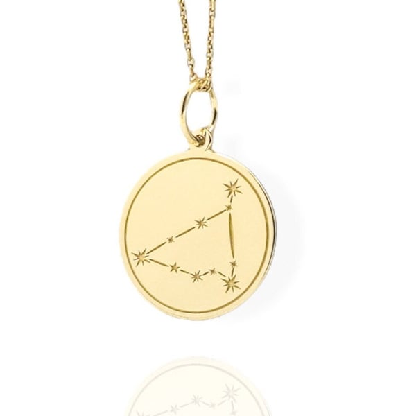 14 Gold Capricorn Pendant - Etsy