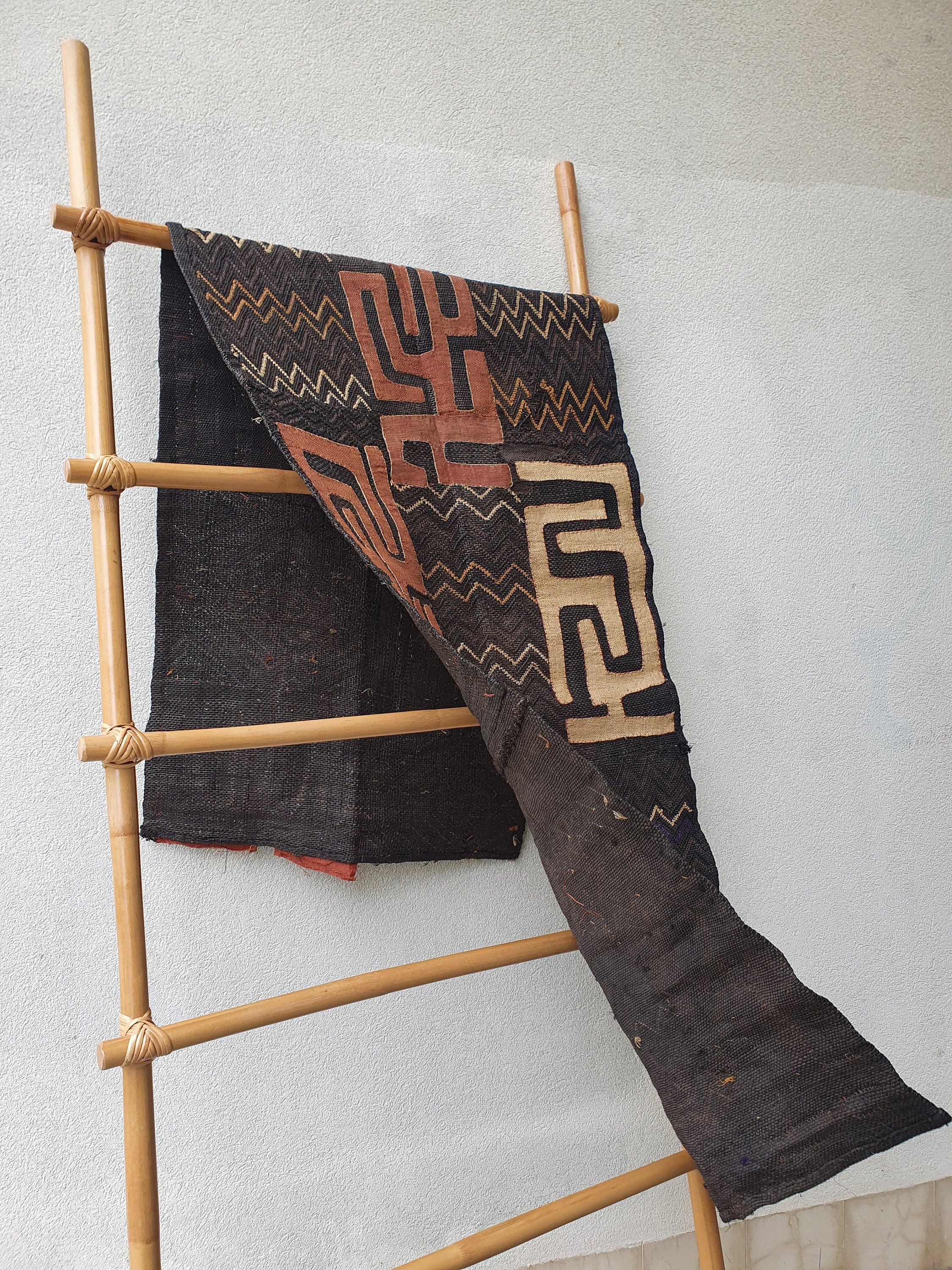 Authentic African Kuba Cloth Handstitched Raffia Cloth Wall Decor Congo ...