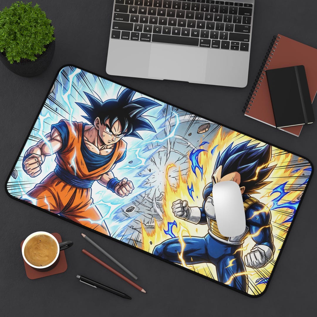 Goku Vs Vegeta Desk Mat | Anime Battle Mousepad - Etsy Canada