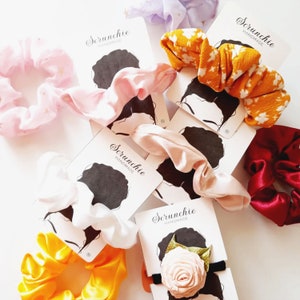 Scrunchie Display Card and Tag Template Hair Bun Design Hair Tie ...