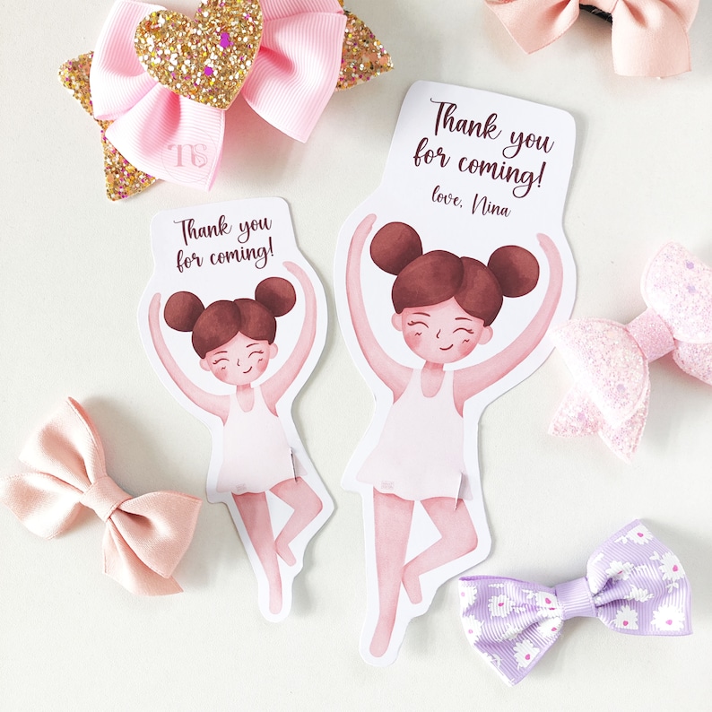 Ballerina Hair Bow Display Card Template Printable Ballet Dancer Hair ...