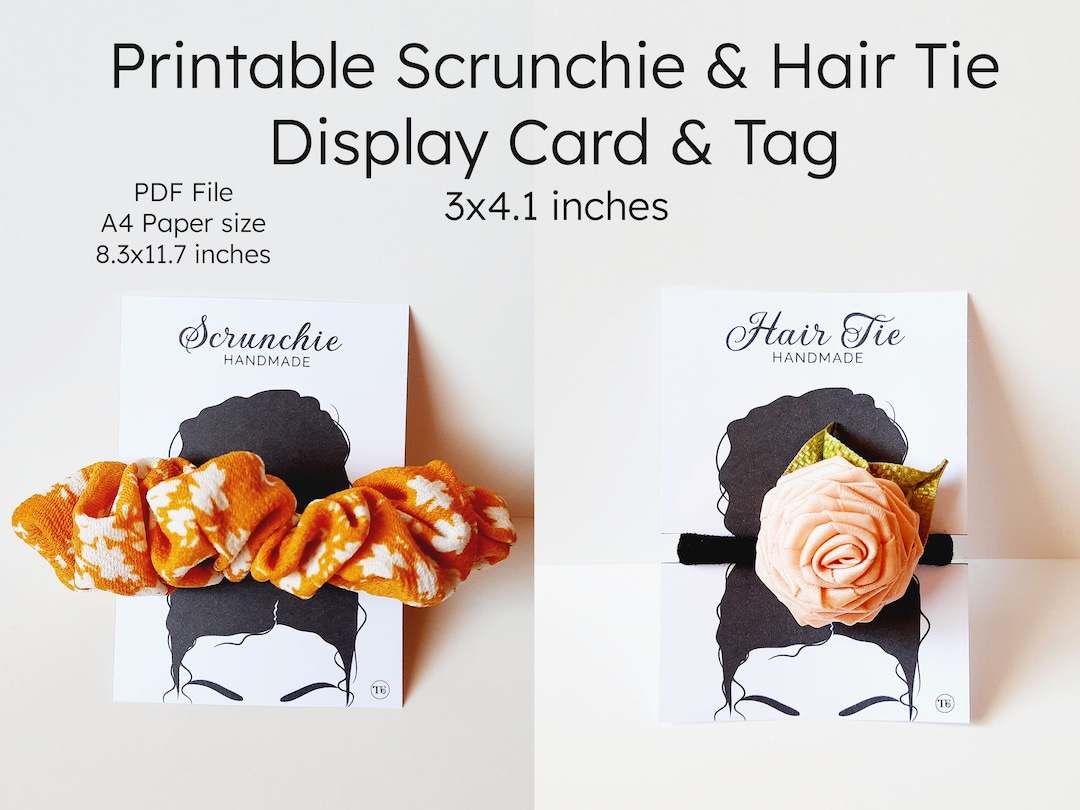 Scrunchie Display Card Hair Tie Display Card Display Card - Etsy