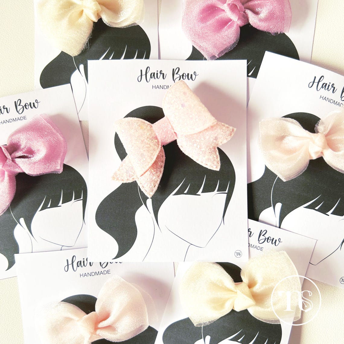 Hair Bow Ponytail Display Card Template: Printable Backing Card (PDF ...