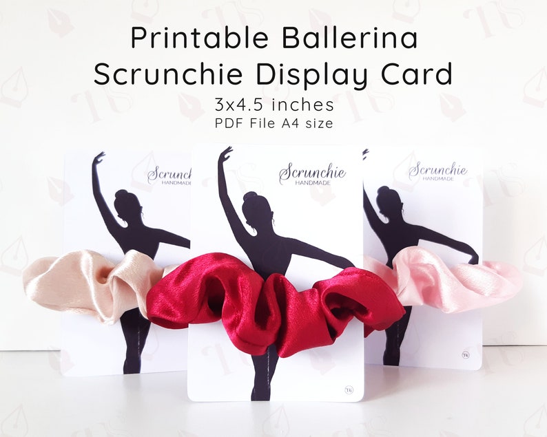Scrunchie Display Card, Display Card for Scrunchie, Giveaway Ideas ...