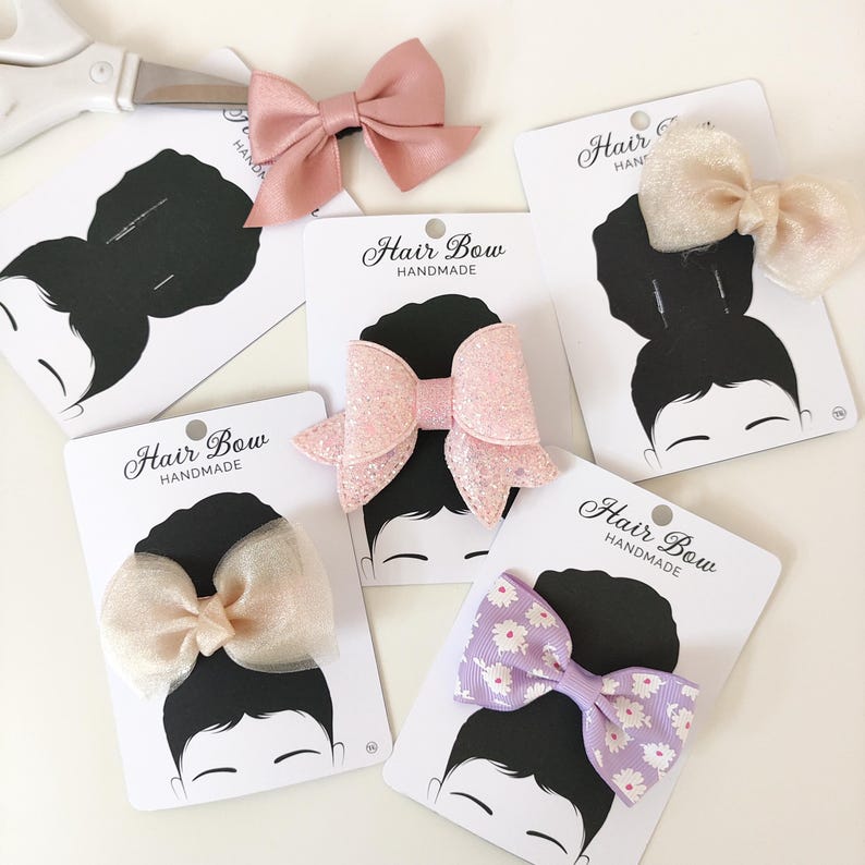 Hair Bow Display Card Template: Printable Backing Card (PDF Download ...