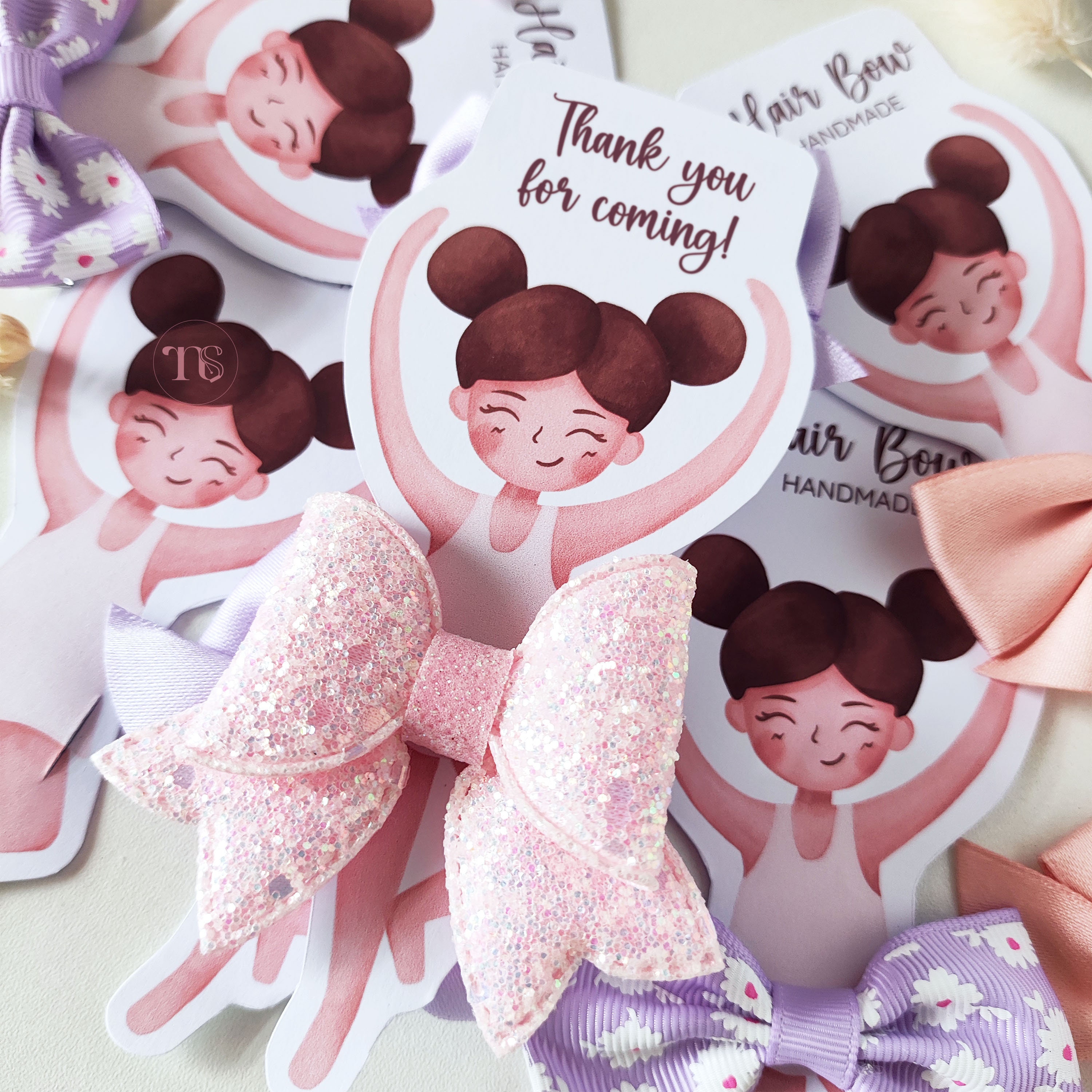 Ballerina Hair Bow Display Card Template Printable Ballet Dancer Hair ...