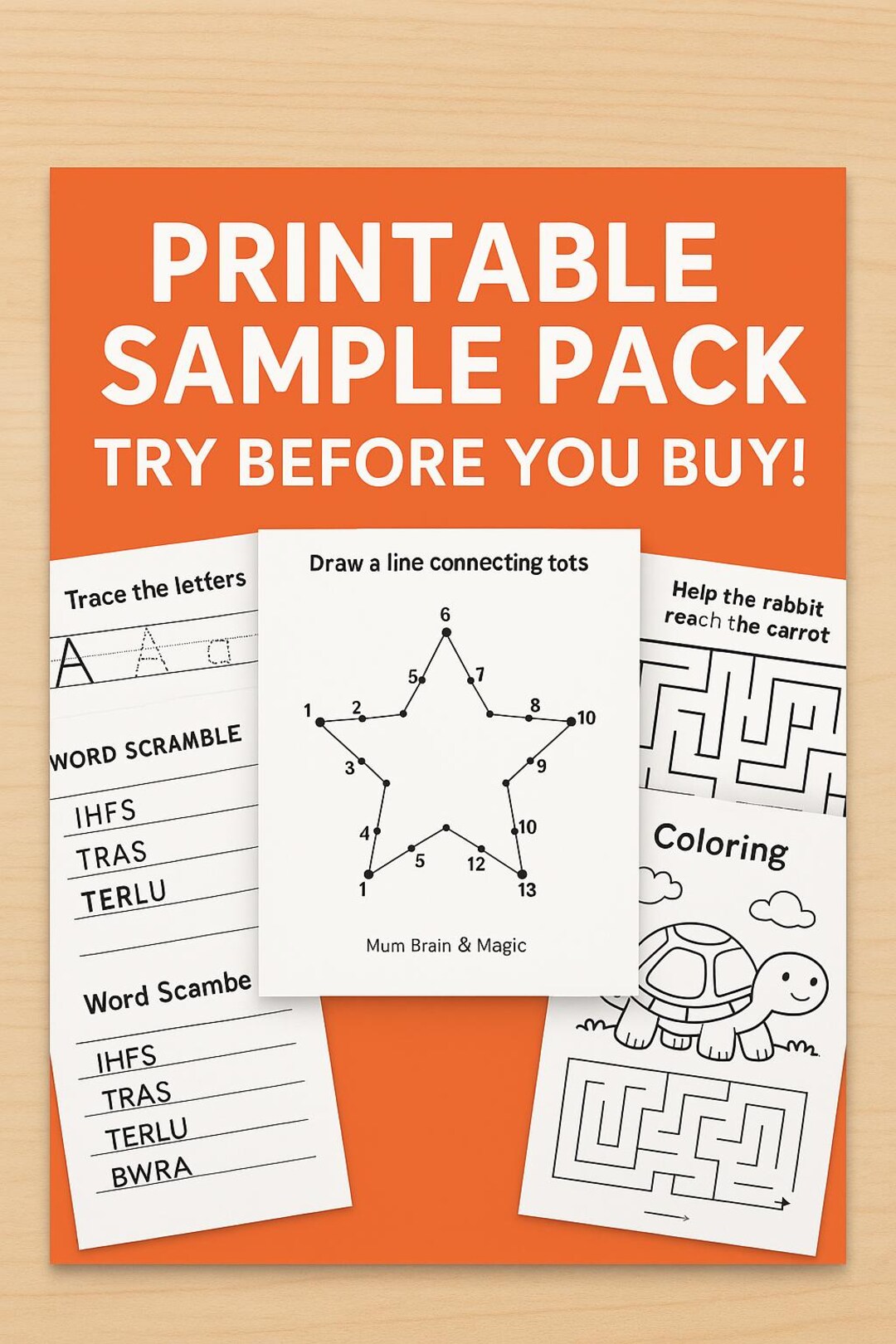 Kids Printable Activity Book Sample | Dot-to-dot, Maze, Coloring ...
