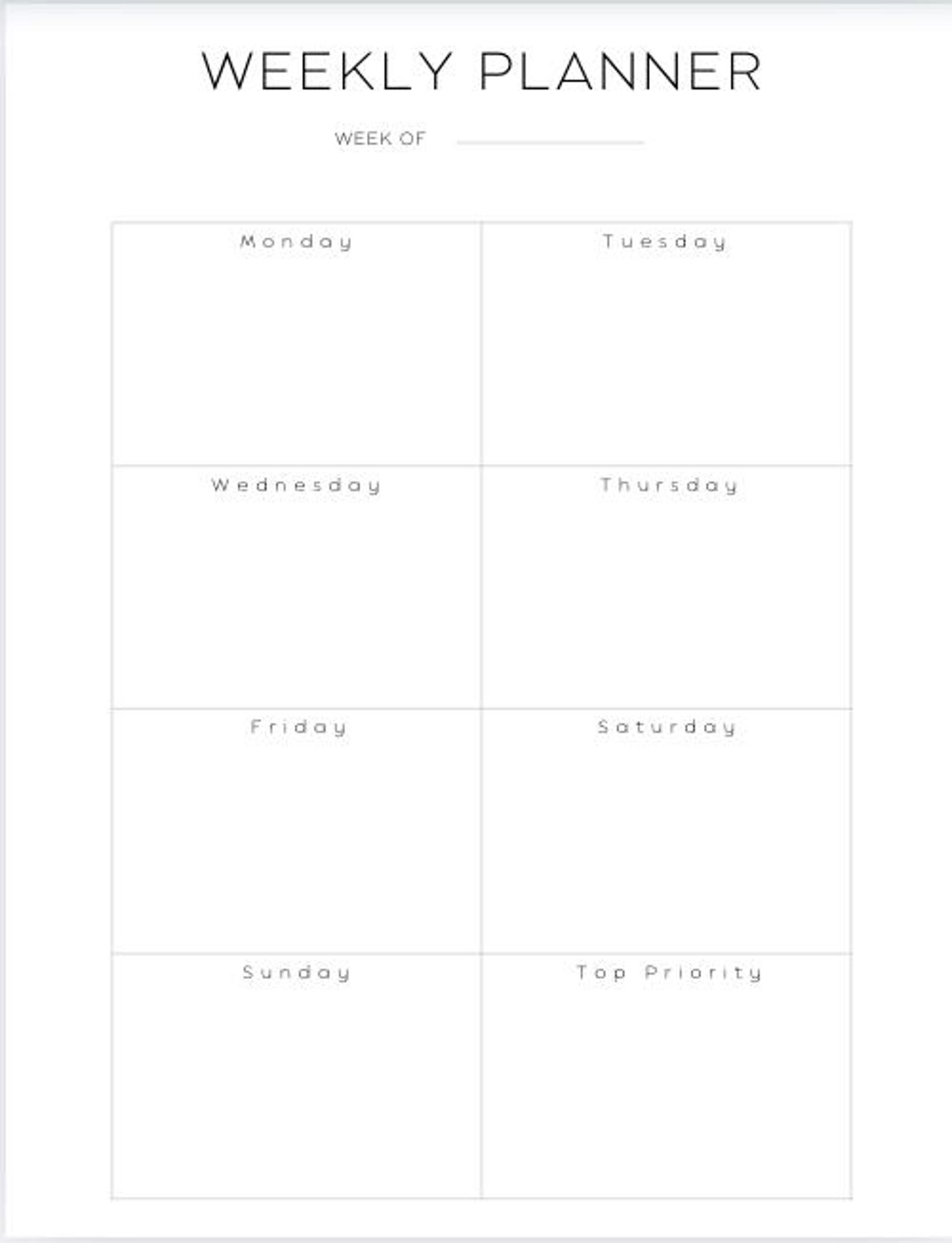 Printable Weekly Planner 2025 – Undated PDF | Meal & Budget Tracker ...