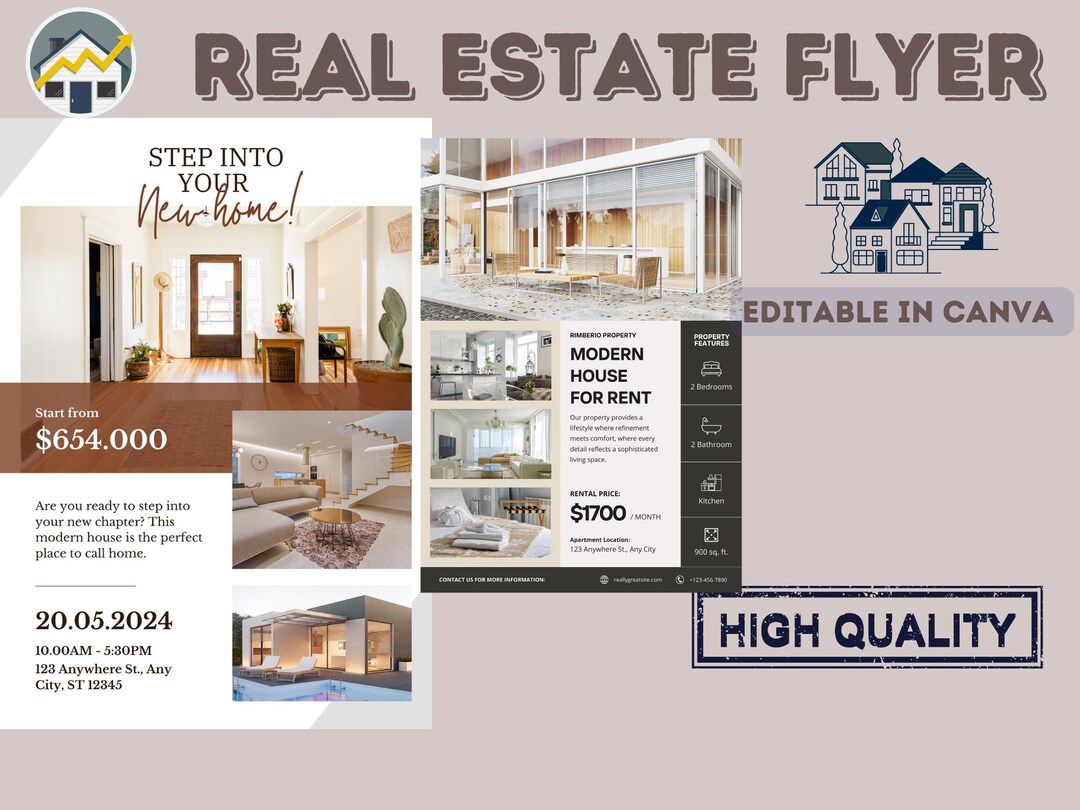 Real Estate Flyer Template, Open House Just Listed, Agent Marketing ...