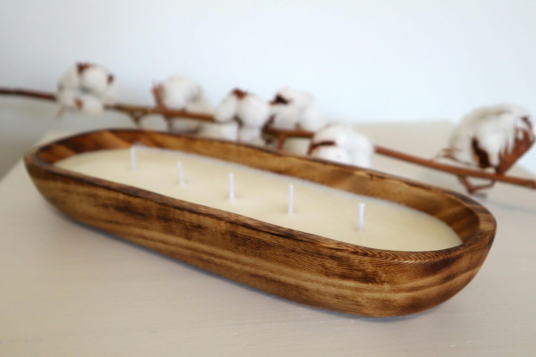 Extra Large Dough Bowl Candle, 20 Oz, Autumn Candle, Christmas Centerpiece, Unscented and Aroma ...