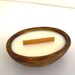 Soy Candle in Wooden Bowl, Oval Dough Bowl Candle, Vegan Soy Wax Candle, Wooden Wick Candle ...