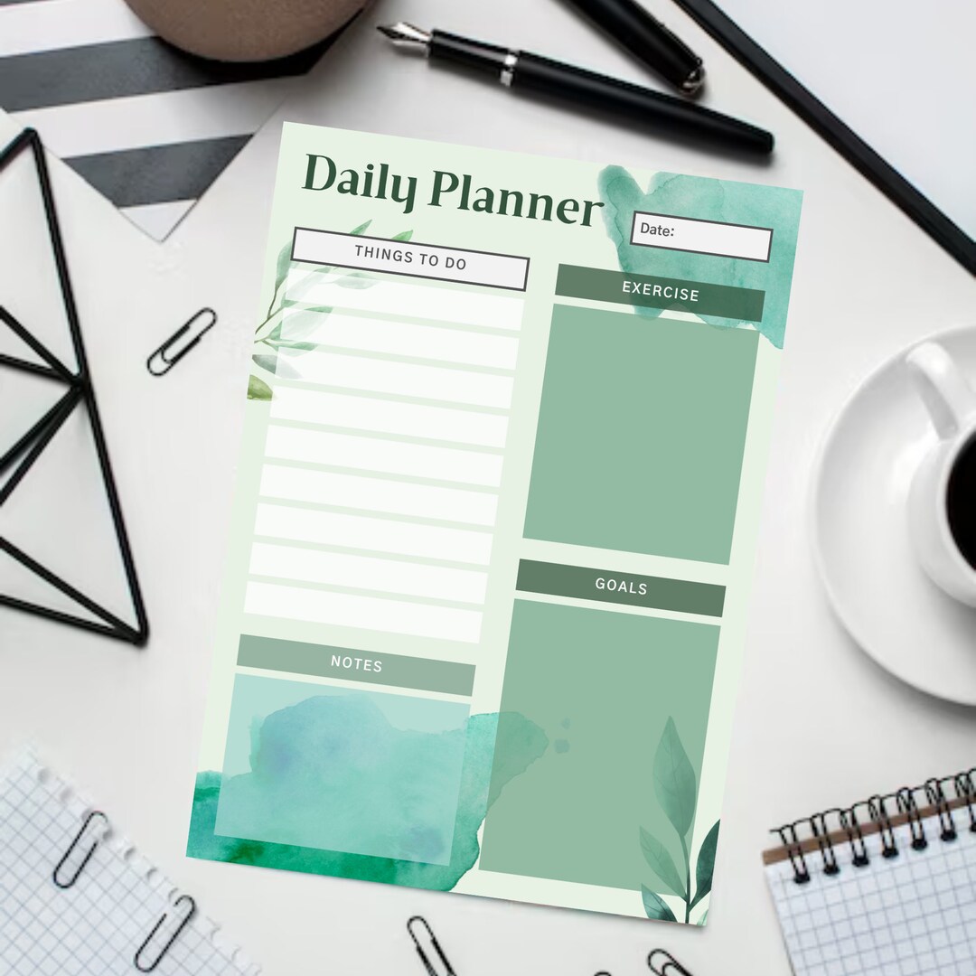 Daily Digital Planner | Printable Planner | to Do Lists | Goal Tracker ...