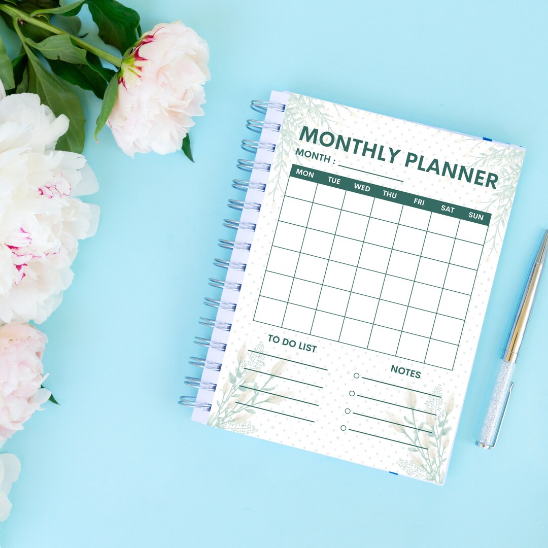 Monthly Digital Planner | Printable Planner | to Do Lists | Goal ...