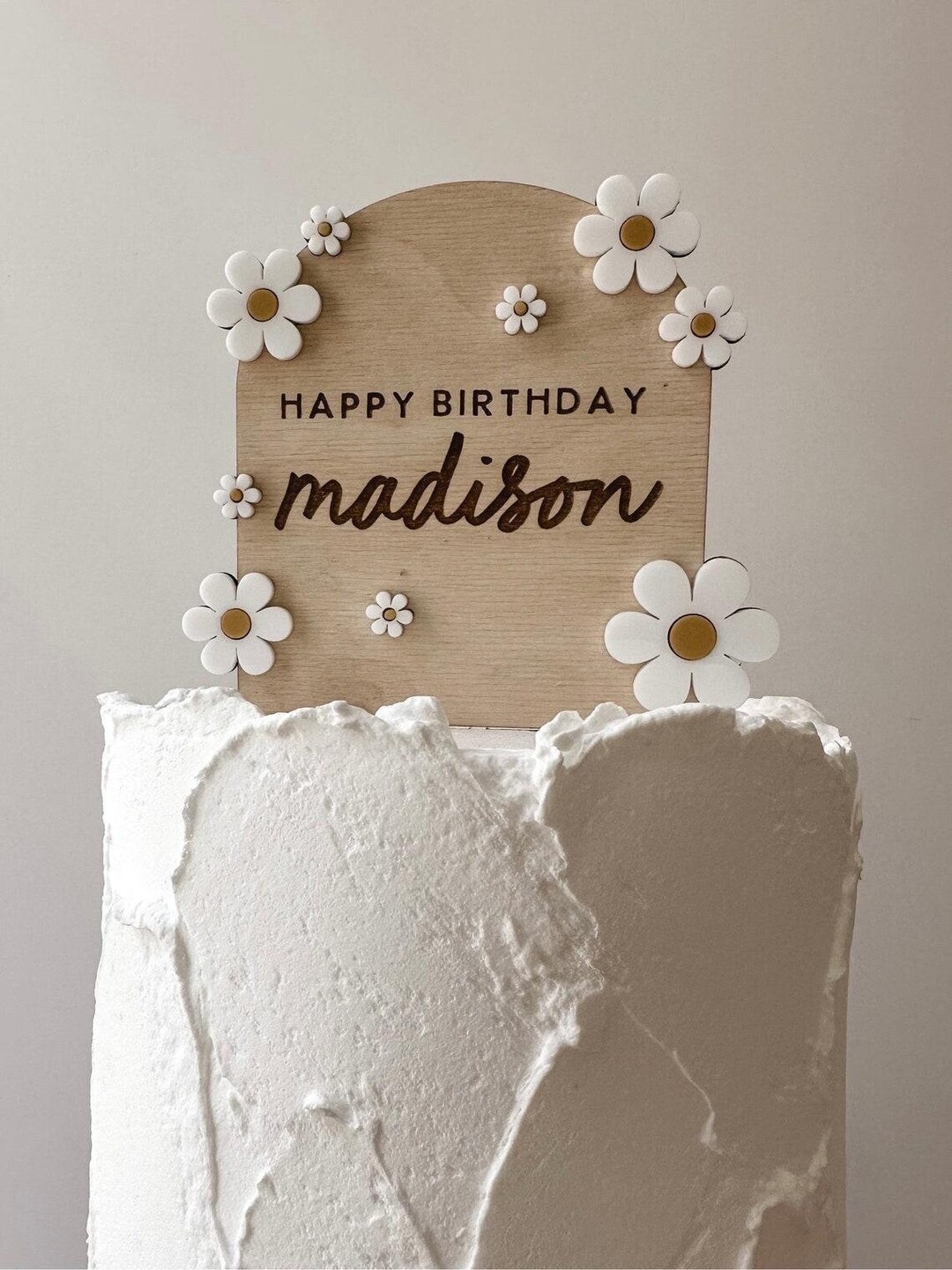Arched Daisy Cake Topper Flower Daisy Birthday Party Decor - Etsy