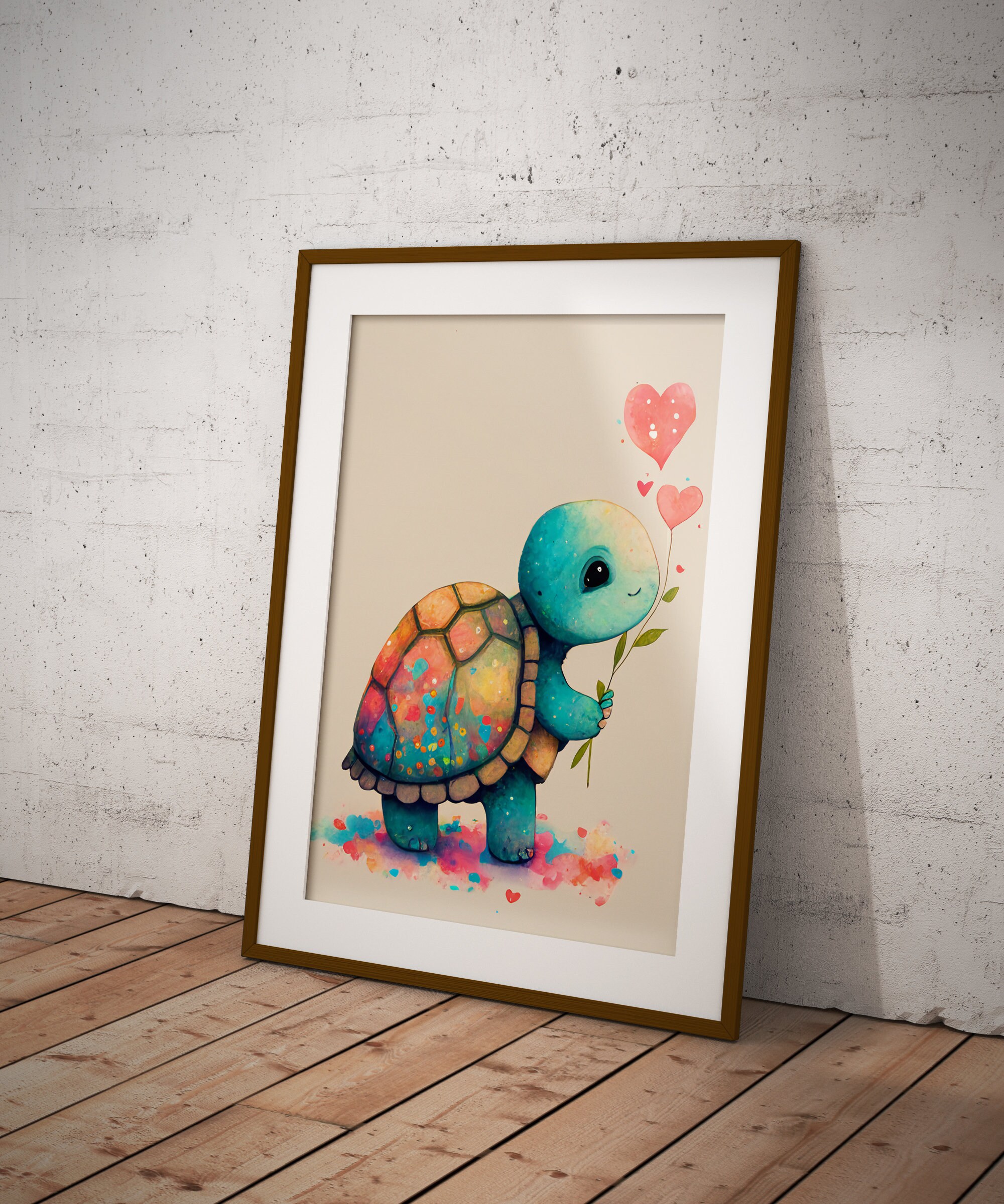 Cute Turtle Wall Art Printables Valentine's Day Printable Love Art ...