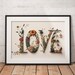 LOVE Wall Art Printables Valentine's Day Printable Floral Art Love Art ...