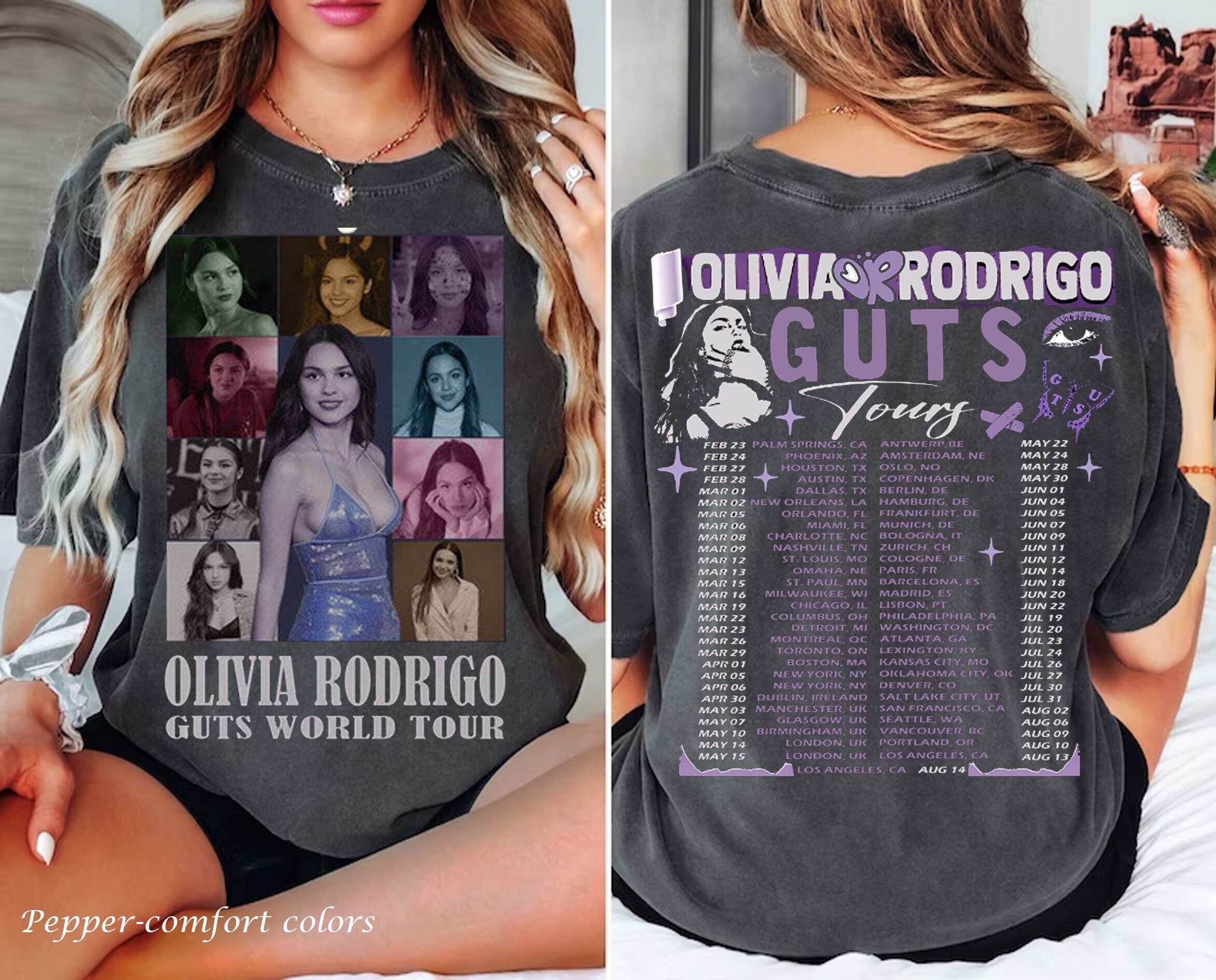Vintage Olivia Rodrigo GUTS Tour 2024 T Shirt sold by BluBlu Studios ...