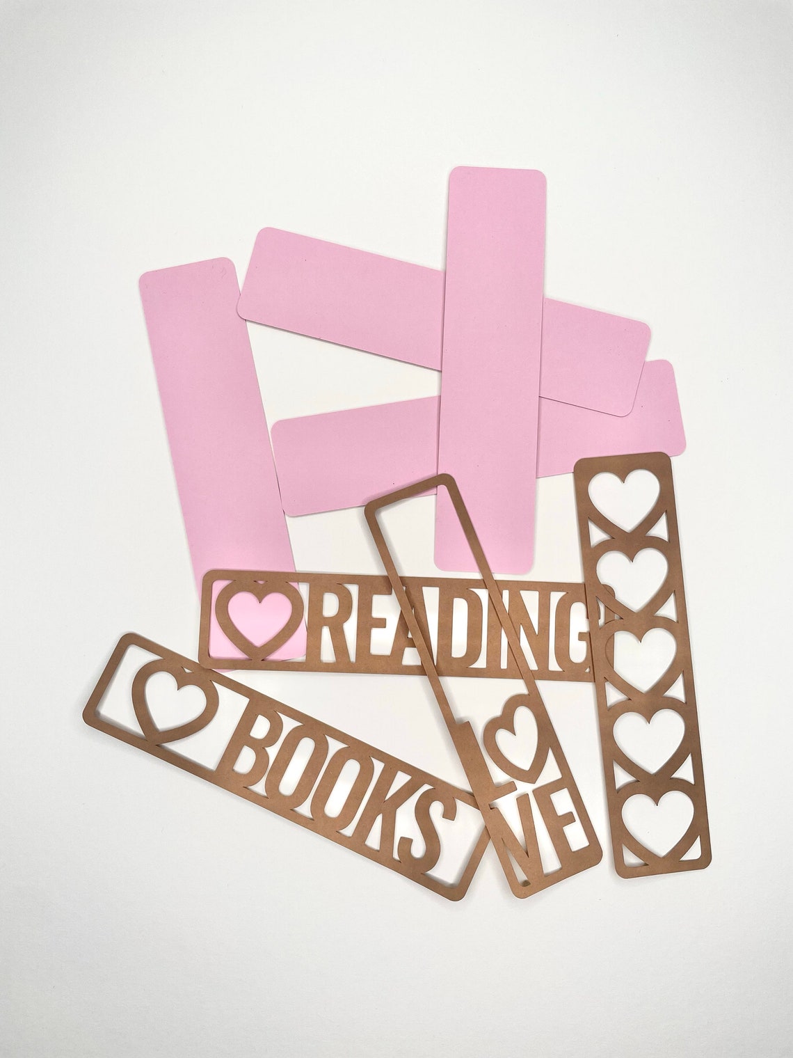 Bookmark SVG Template Bundle Heart Bookmark 4 Designs Incl - Etsy