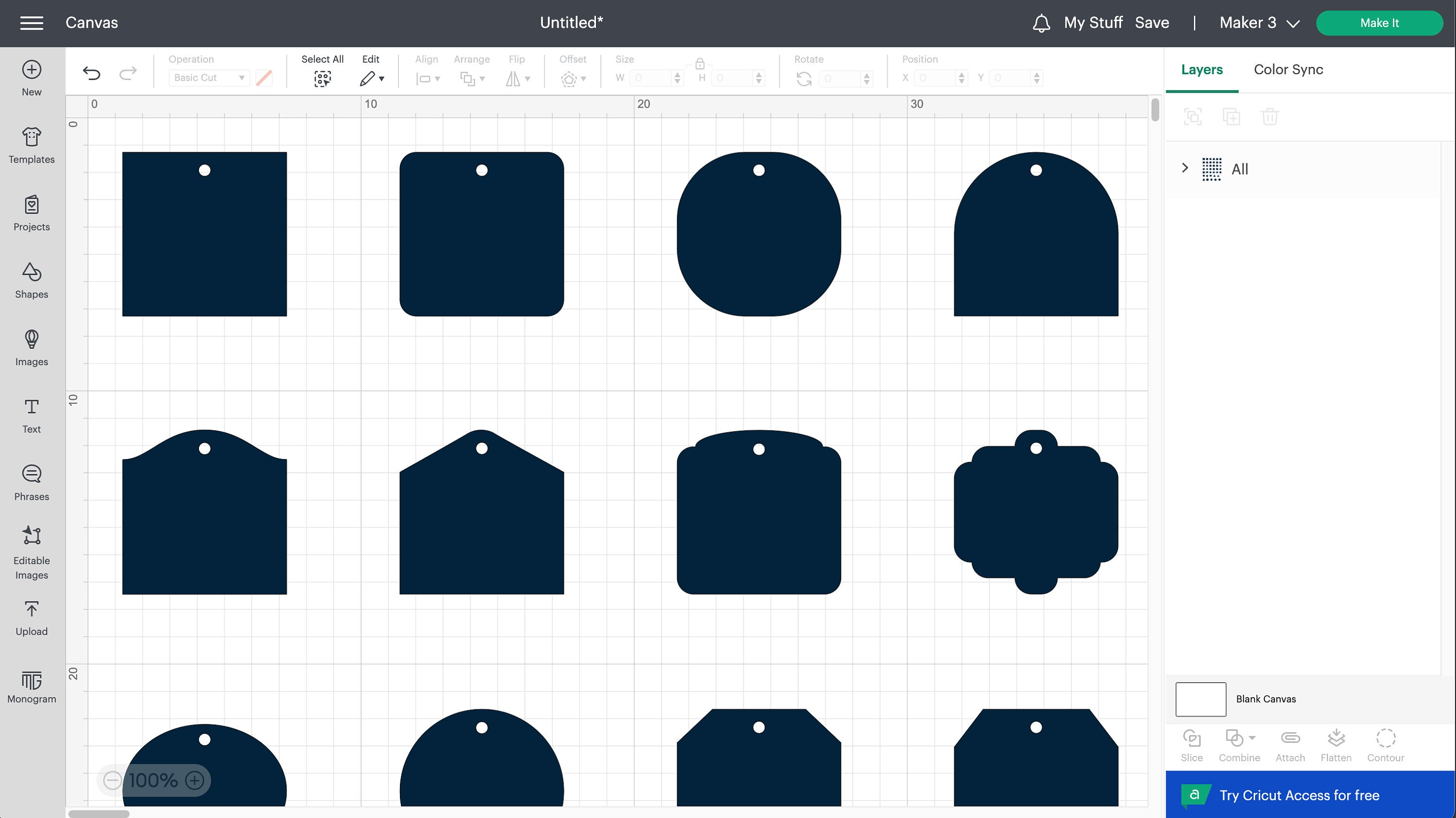 Big Gift Tag SVG Bundle, 40 Different Shapes | DXF/PNG Etc. | Easy ...