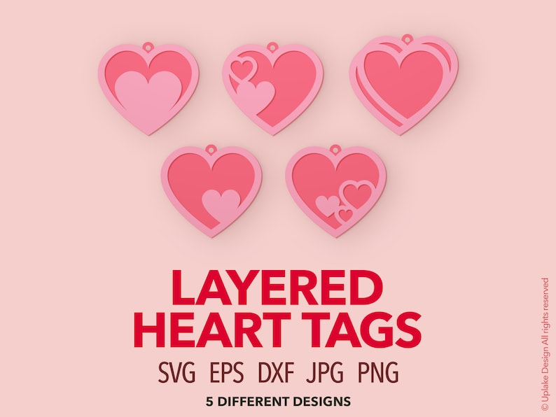 Layered Heart Gift Tag SVG Bundle | Instant Download | Perfect for ...