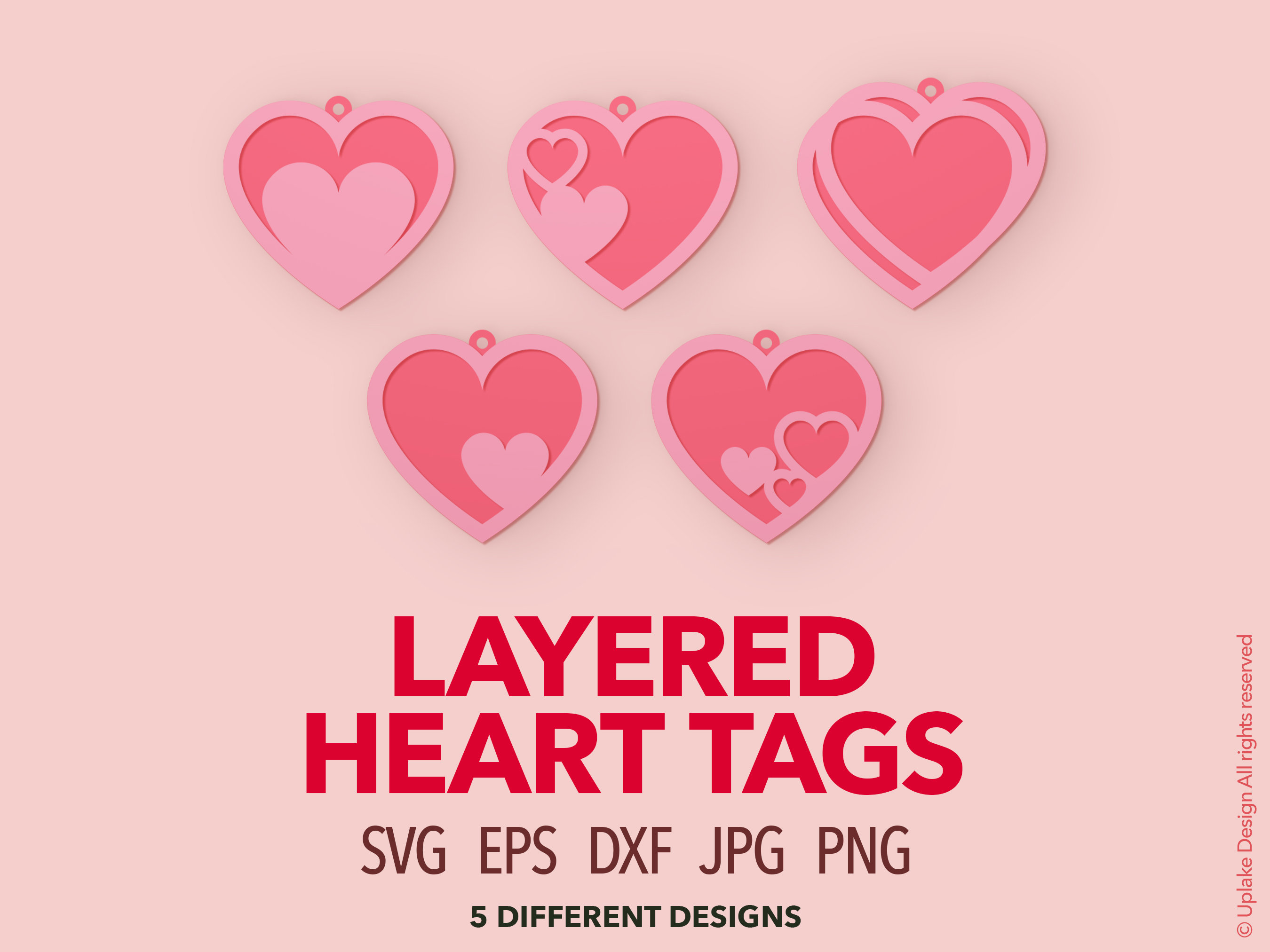 Layered Heart Gift Tag SVG Bundle | Instant Download | Perfect for ...