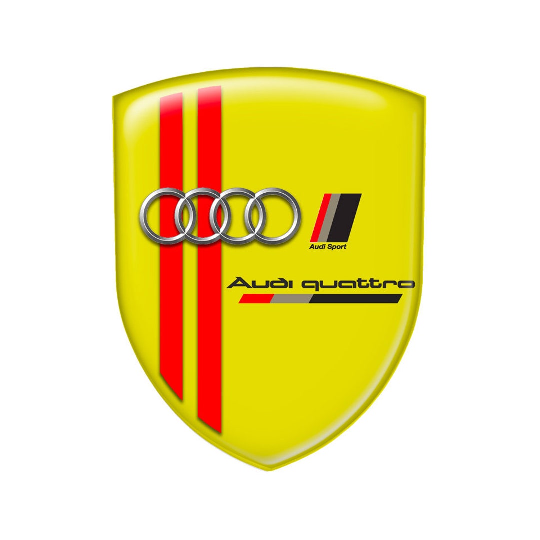 Audi Quattro Logo Badge Silicone Emblem Sticker Decal Auto - Etsy