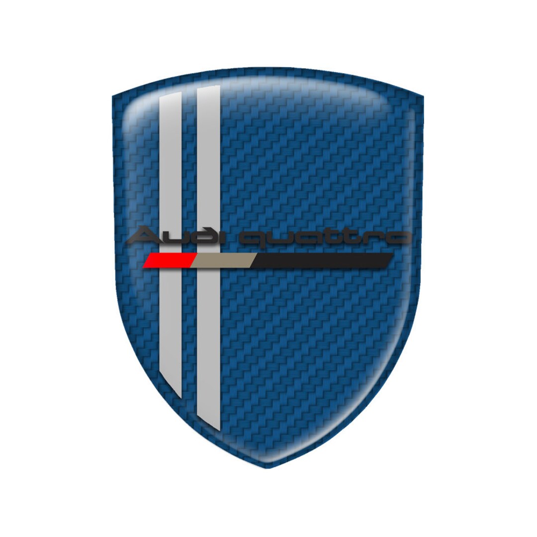 Audi Quattro Badge Silicone Emblem Sticker Decal Auto - Etsy